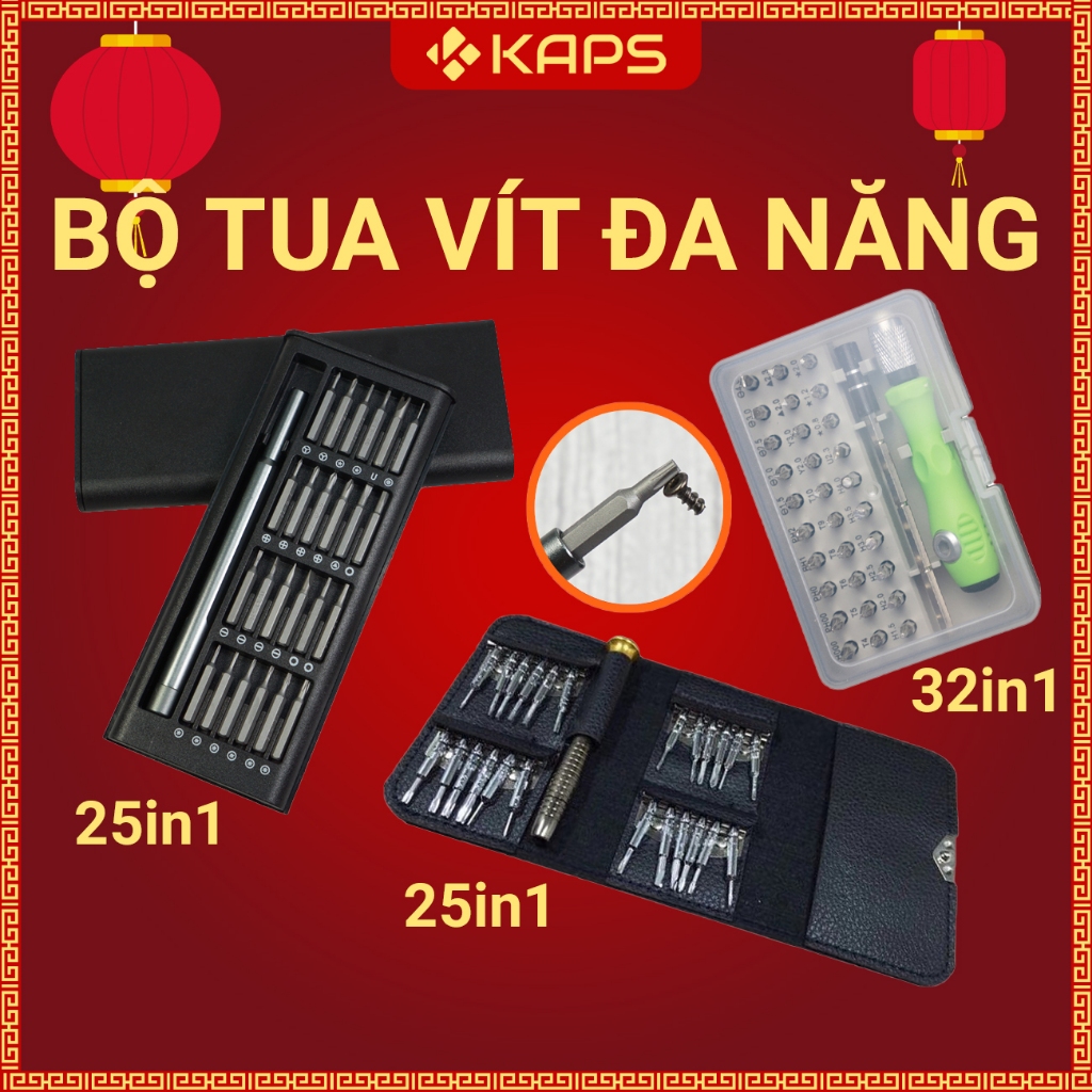 Bộ tua vít đa năng mini 25/32 trong 1 - chất liệu thép từ tính cao cấp ...