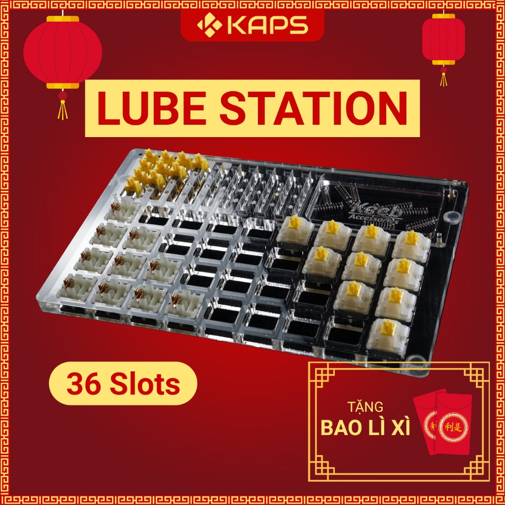 Lube Station 36 Slots | Trạm lube switch | Khung Mica | Chân đế cao su ...