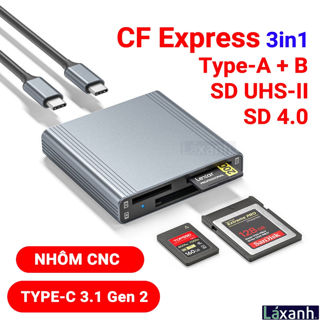 Đầu đọc thẻ nhớ CF Express CFExpress CFe Type-A Type-B SD UHS-II UHS-2 4.0 USB 3.1 Gen2 High ...