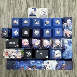 Keycap Genshin Impact Furina Focalors thick PBT xuyên led in dyesub 5 ...