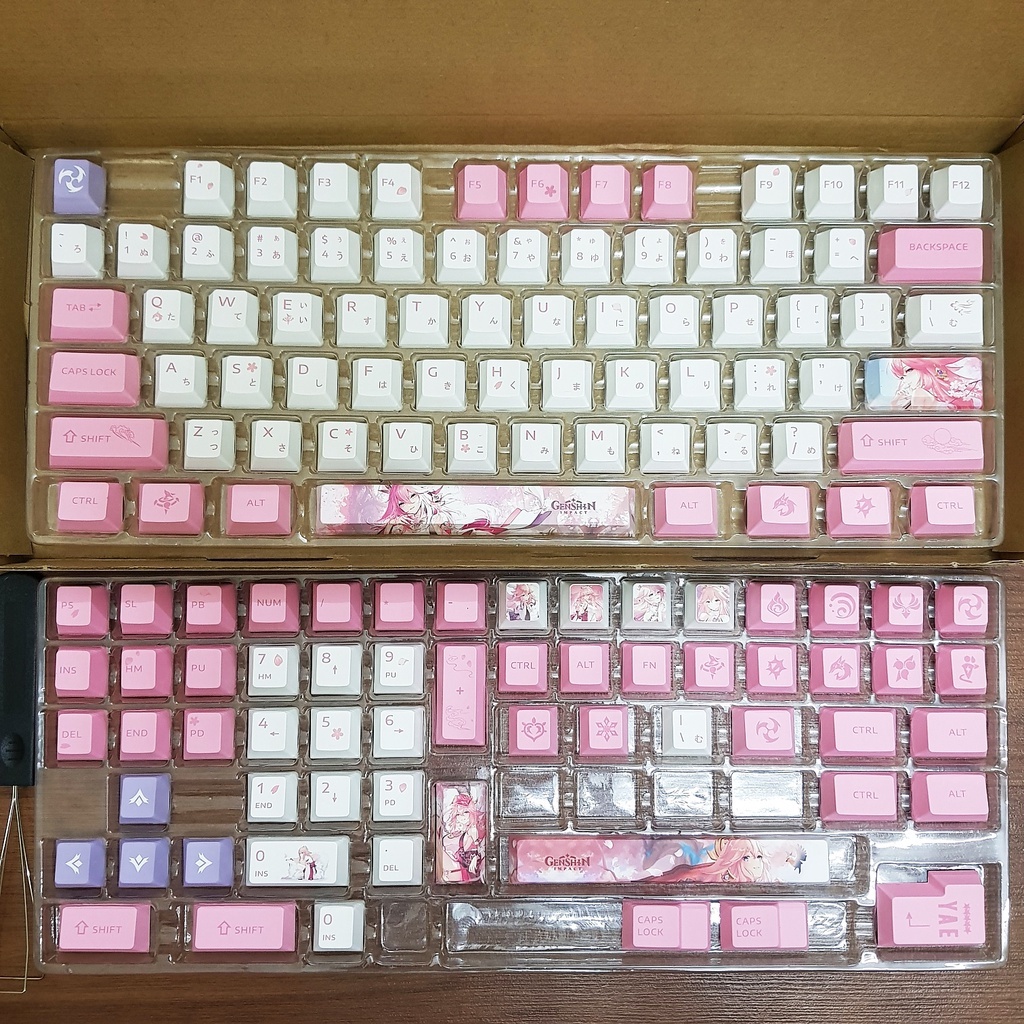 Keycap Genshin Impact Furina Focalors thick PBT xuyên led in dyesub 5 ...