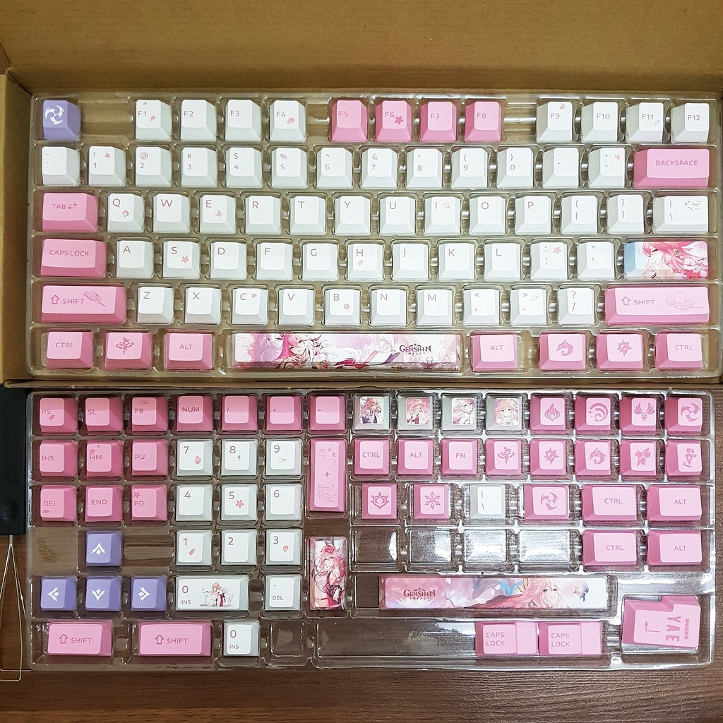 Keycap Genshin Impact Furina Focalors thick PBT xuyên led in dyesub 5 ...