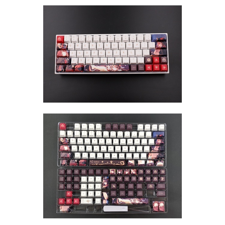 Keycap Genshin Impact Furina Focalors thick PBT xuyên led in dyesub 5 ...