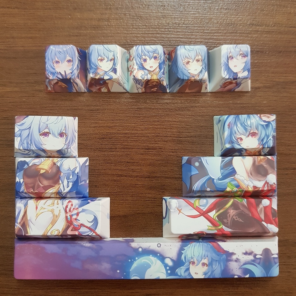 Keycap Genshin Impact Furina Focalors thick PBT xuyên led in dyesub 5 ...