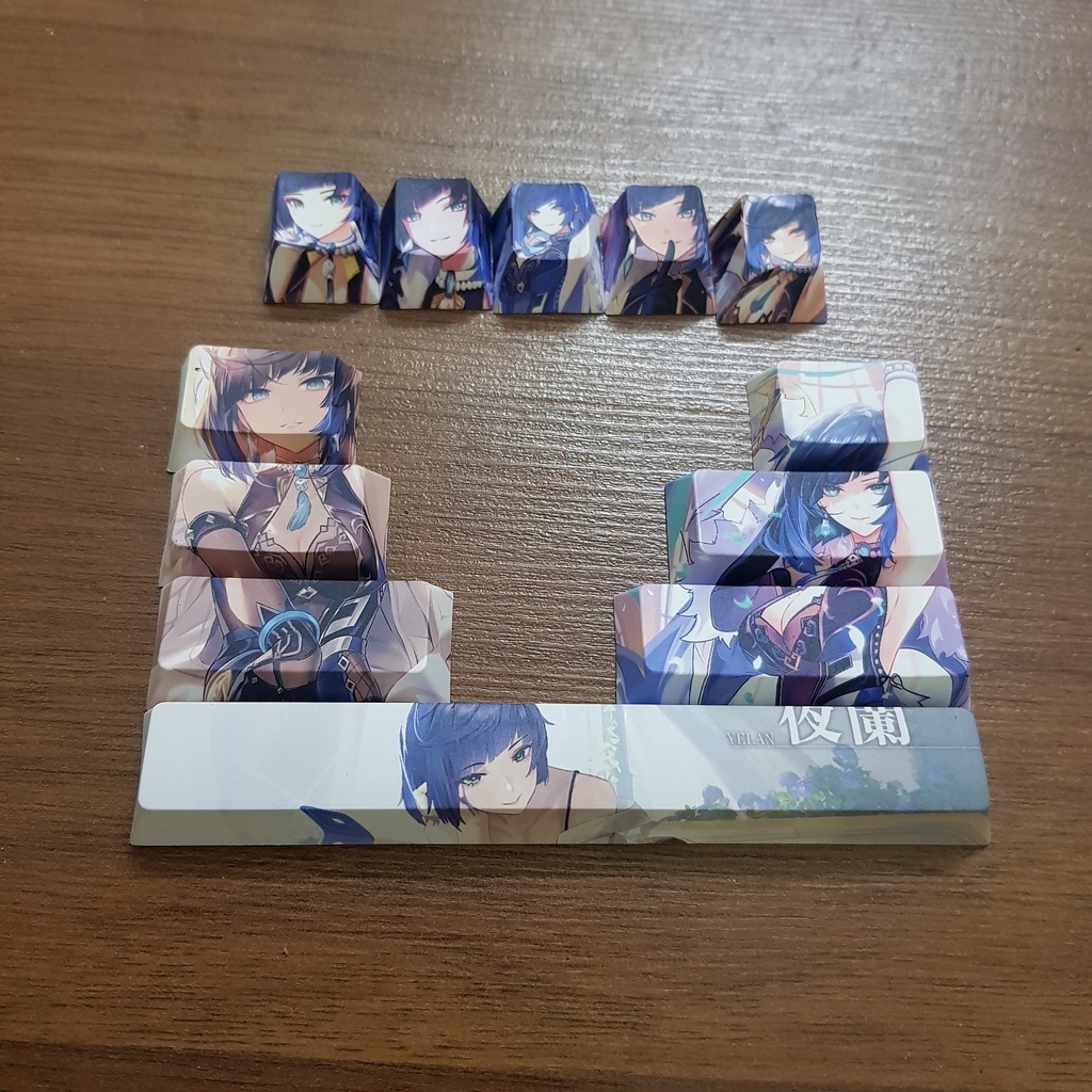 Keycap Genshin Impact Furina Focalors thick PBT xuyên led in dyesub 5 ...