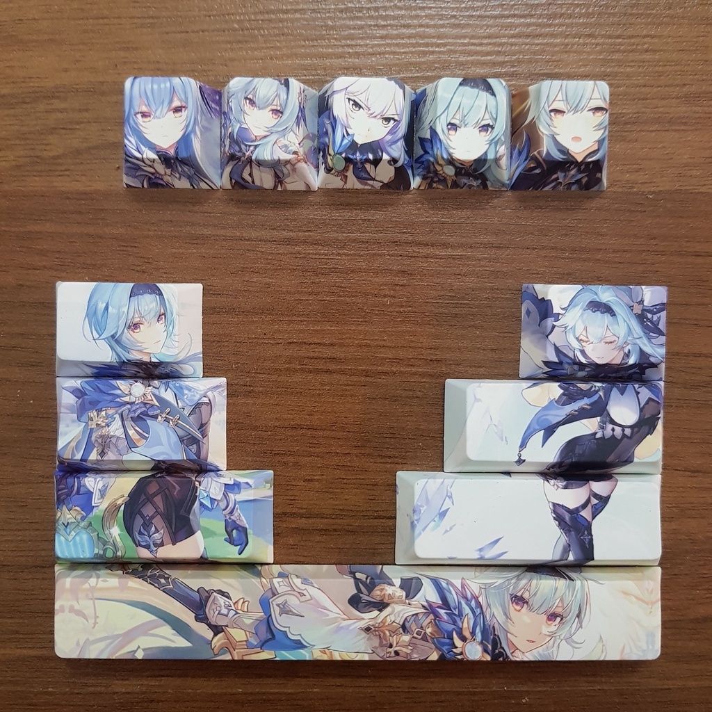 Keycap Genshin Impact Furina Focalors thick PBT xuyên led in dyesub 5 ...