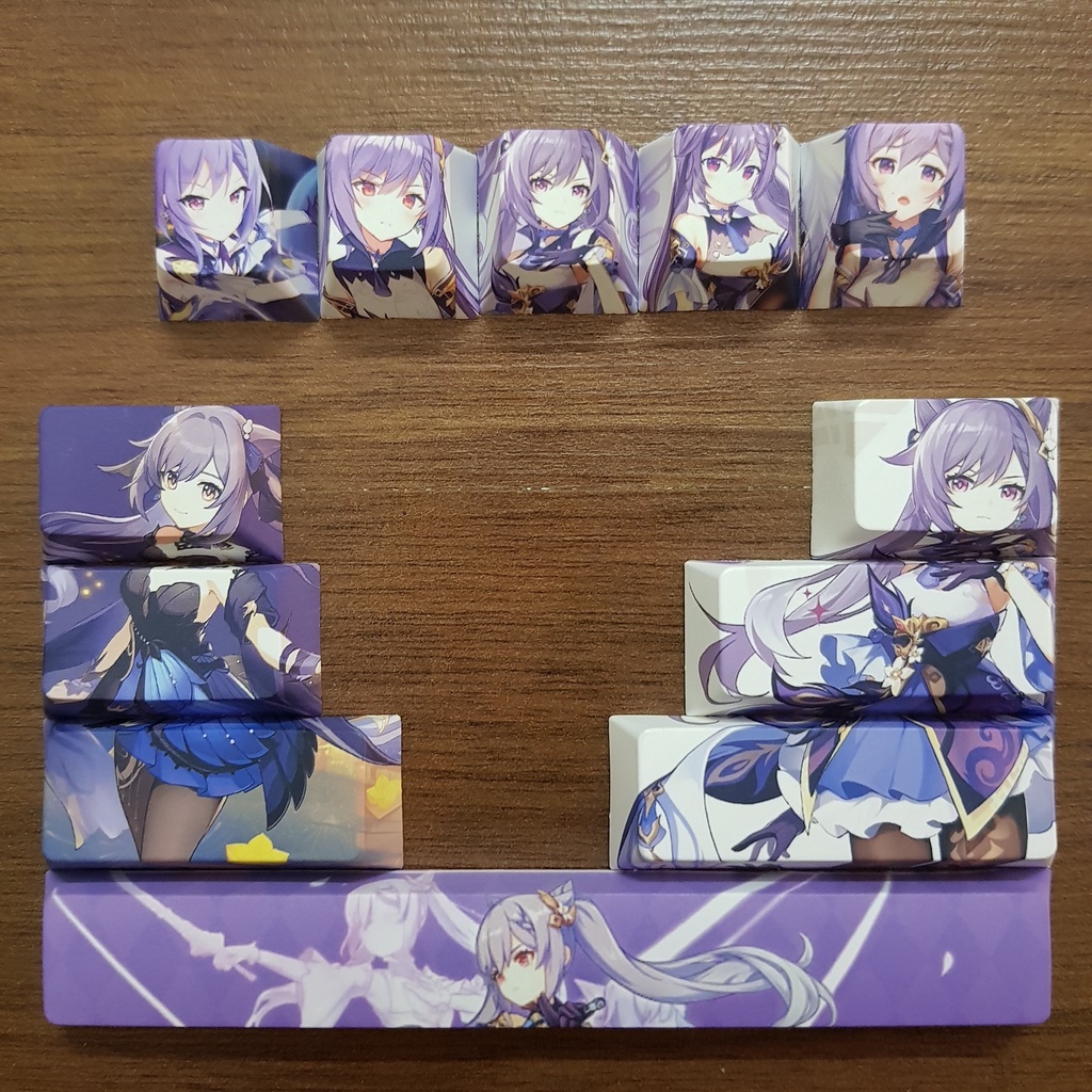 Keycap Genshin Impact Furina Focalors thick PBT xuyên led in dyesub 5 ...