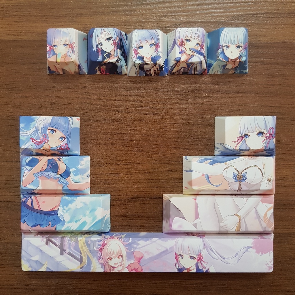 Keycap Genshin Impact Furina Focalors thick PBT xuyên led in dyesub 5 ...