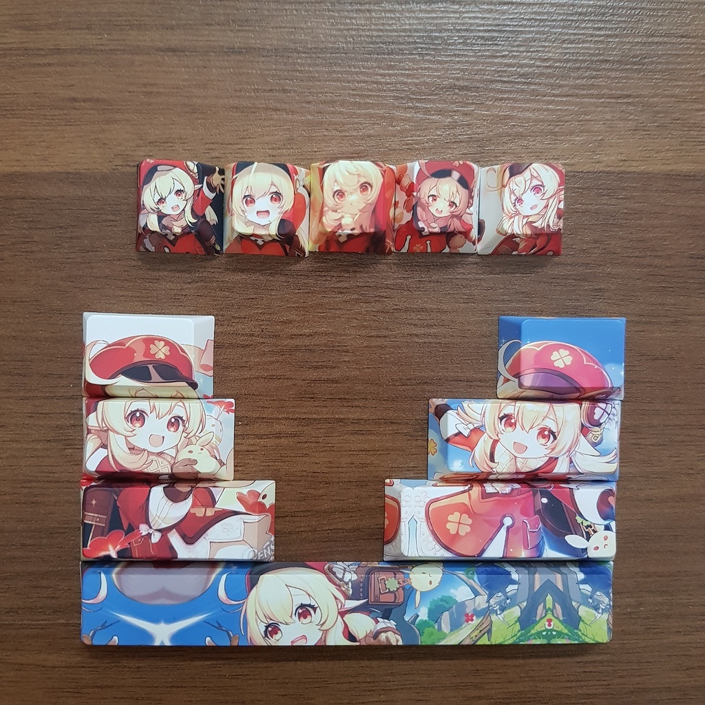Keycap Genshin Impact Furina Focalors thick PBT xuyên led in dyesub 5 ...