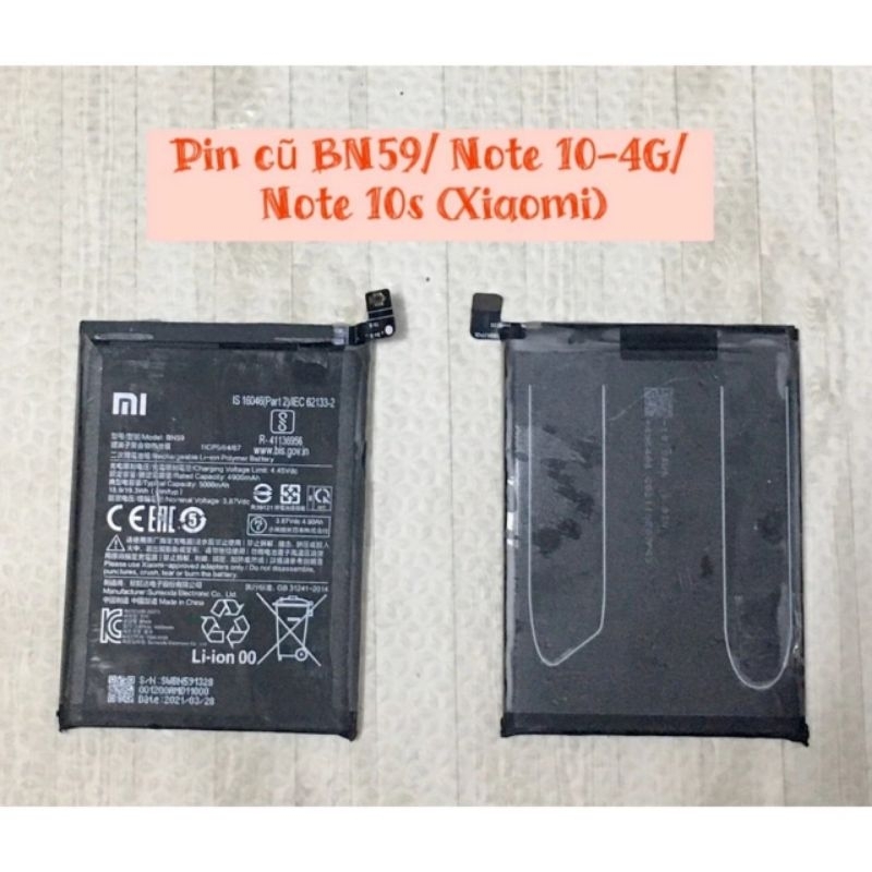 Pin Xiaomi Redmi Note 10, Pin BN59 5000 mah bảo hành 6 tháng | Shopee ...