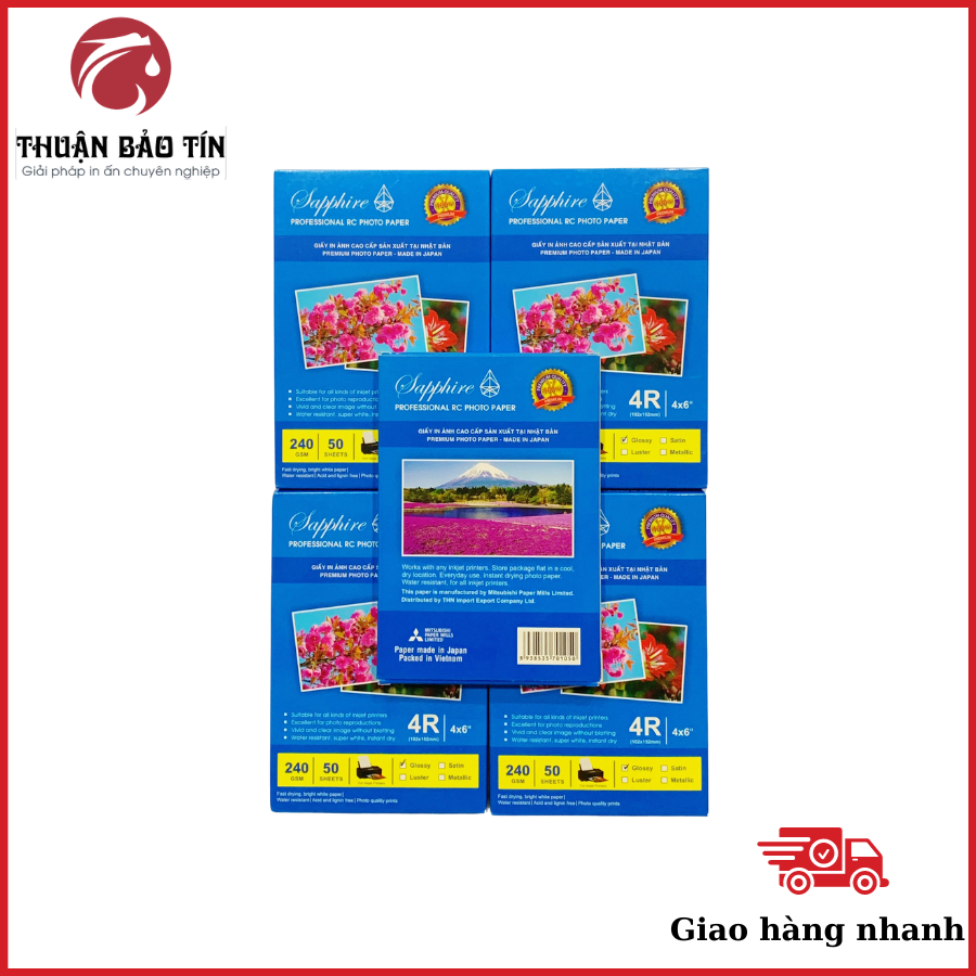 Giấy In Ảnh Sapphire 10*15 240G RC ( 50 tờ 1 Xấp ) | Shopee Việt Nam