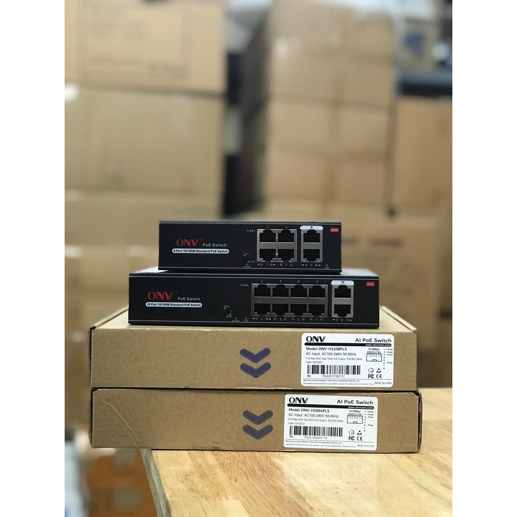 Bộ Chia Mạng Switch POE ONV Chính Hãng 4+2/8+2 Cổng POE + 2 Cổng Uplink ...