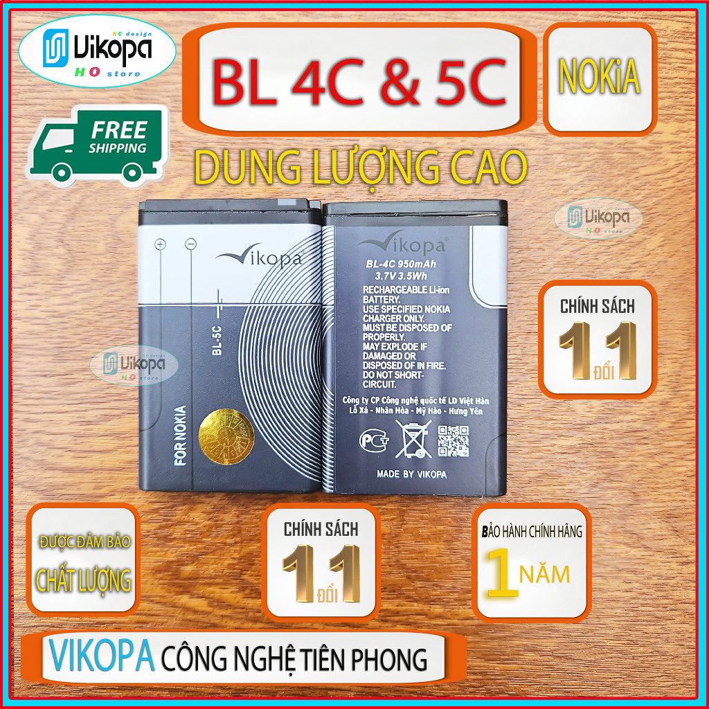 PIN Nokia 5C 4C Dung Lượng Cao Vikopa Dung Lượng Thật - VIKOPA Việt Nam | Shopee Việt Nam