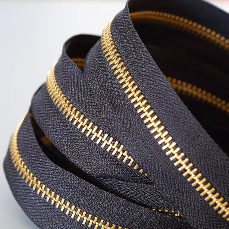 (YKK) 100cm Dây kéo YKK răng 5 và răng 3 bằng đồng răng vàng | Shopee Việt Nam