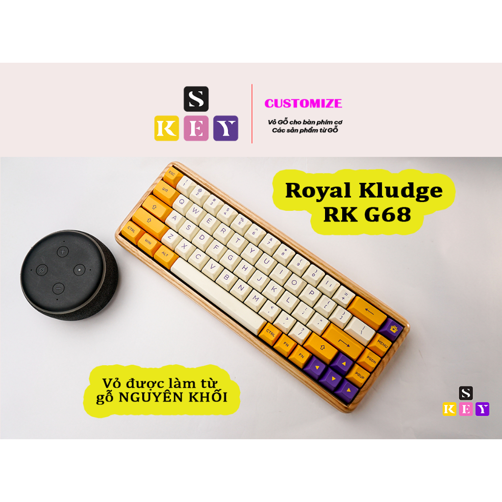 Vỏ Gỗ Bàn Phím Cơ RK G68 - CASE WOOD MECHANICAL KEYBOARD RK G68 ...