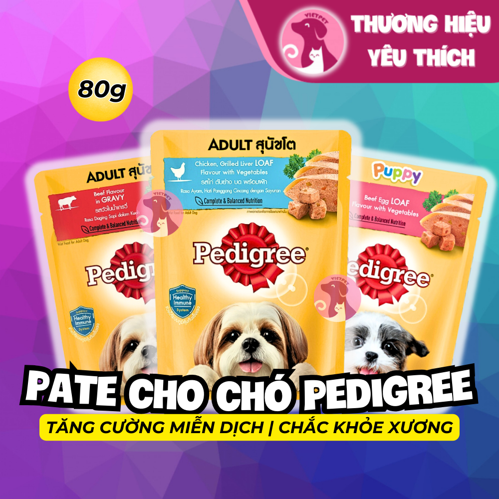 [SALE LỚN] COMBO 6 gói Pate cho Chó Pedigree gói (480gr - Mix vị ...