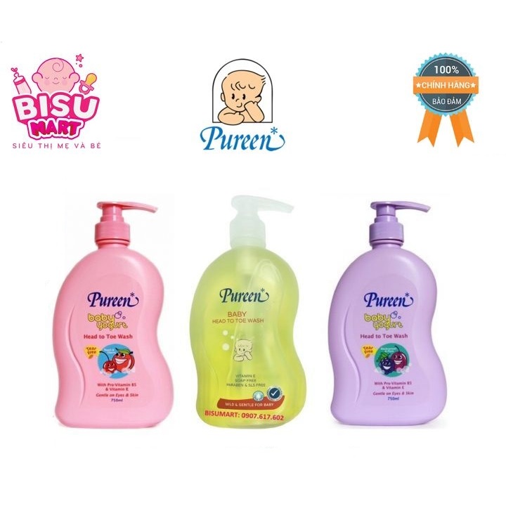Sữa Tắm Gội Toàn Thân Cho Bé 2 IN 1 Pureen 750ml | Shopee Việt Nam