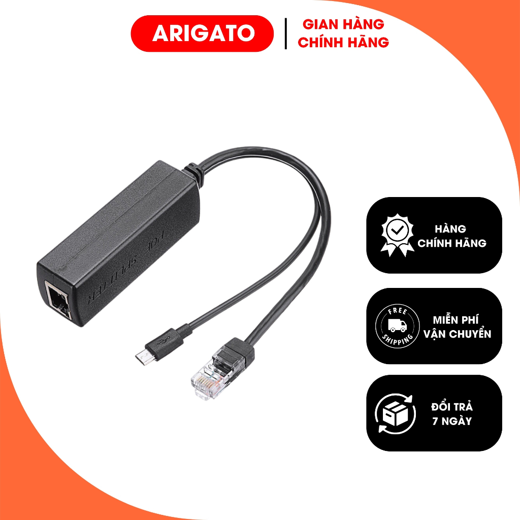 Balun Chuyển Đổi POE Cho Camera IP, Nguồn POE 52V - 0.5A cấp nguồn và ...