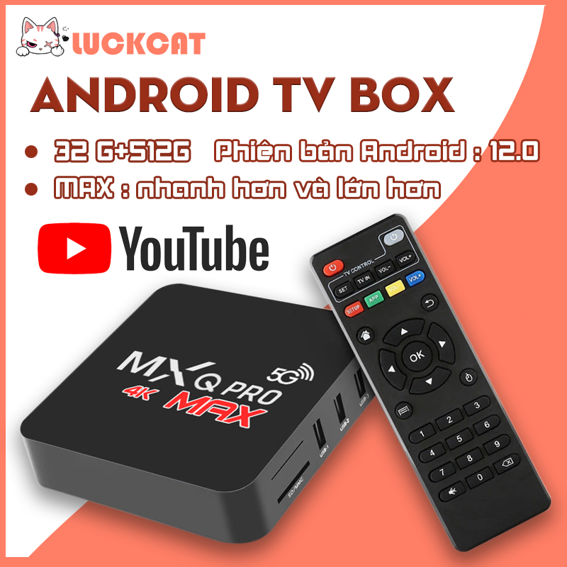 Box tivi android MXQ PRO Max 4K bản 32GB+512GB Tiếng Việt Wifi 5G ...