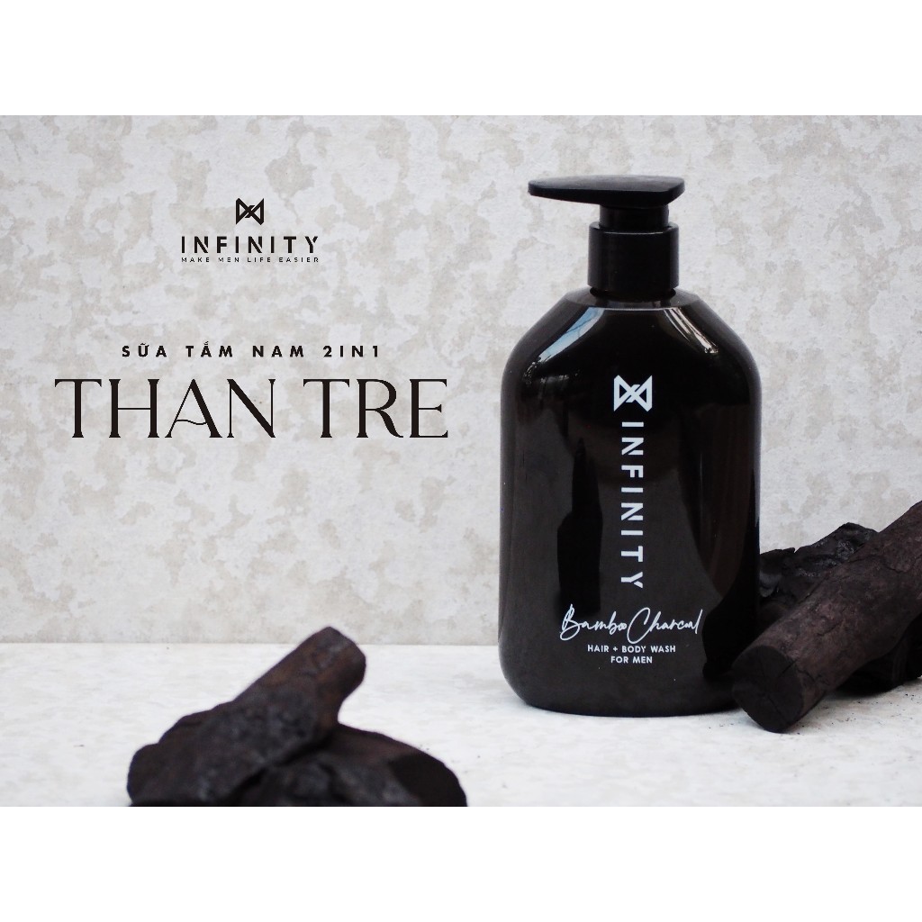 Sữa Tắm Detox Tinh Chất Than Tre Nam 2in1 Ngăn Mùi 24h - 300ml - INFINITY | Shopee Việt Nam