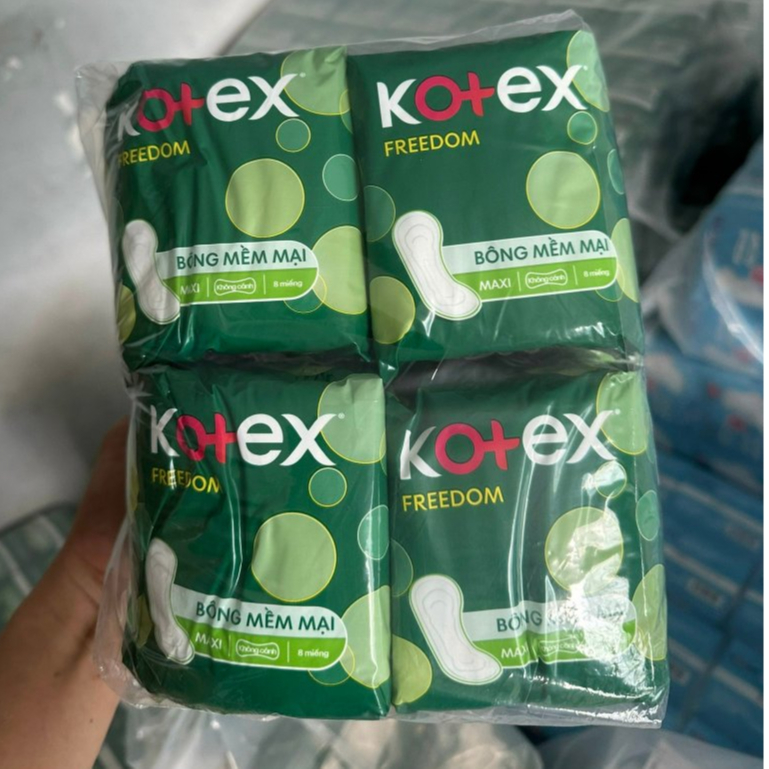 Bộ 8 Gói Băng Vệ Sinh Kotex Freedom Maxi (8 Miếng/Gói) | Shopee Việt Nam
