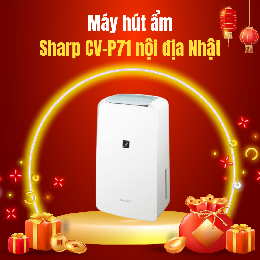Máy hút ẩm Sharp CV-P71 - nội địa Nhật sử dụng điện 100V cần dùng đổi ...
