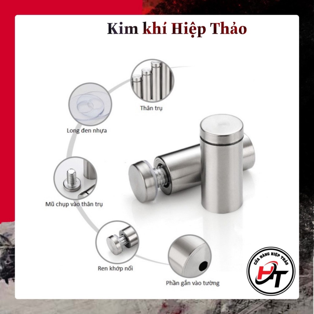Ốc chân kính trụ inox, ốc chân kính inox ốc chân gương inox, ốc cách ...