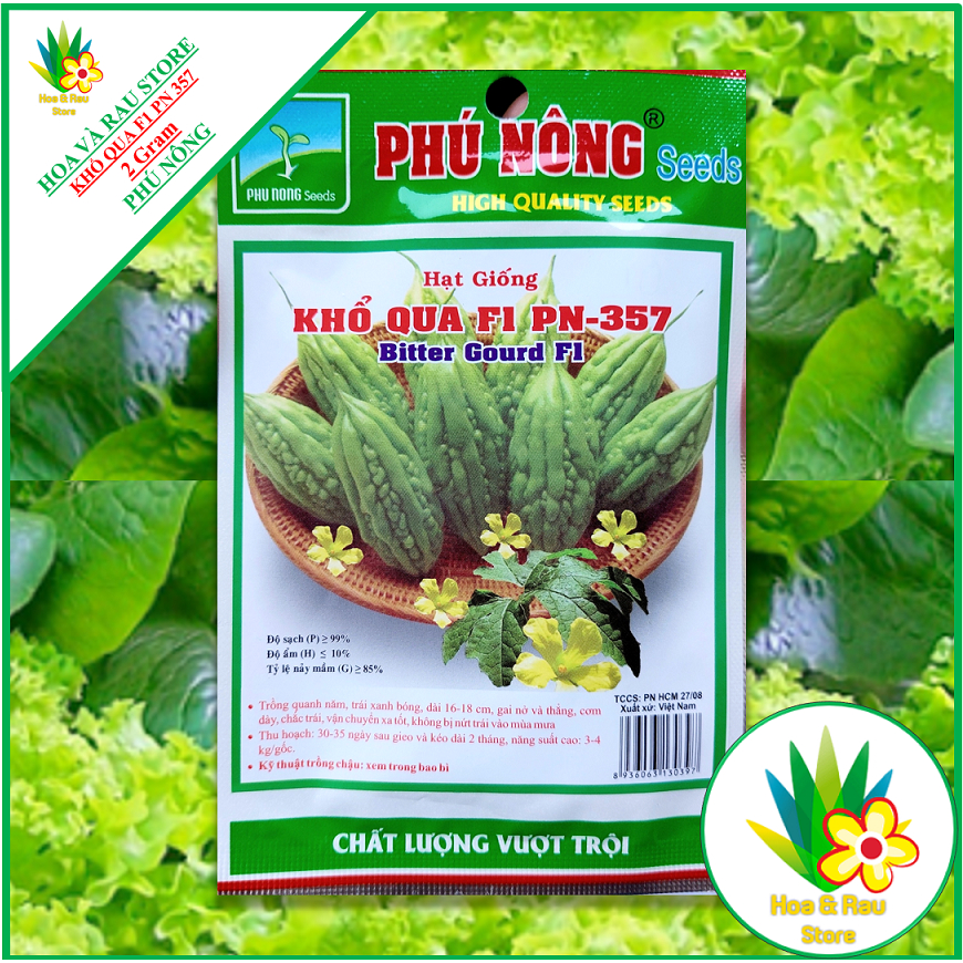 Hạt giống KHỔ QUA FQ PN-357 - 2gr - Phú Nông - Hoa và Rau Store - Ổ Qua ...