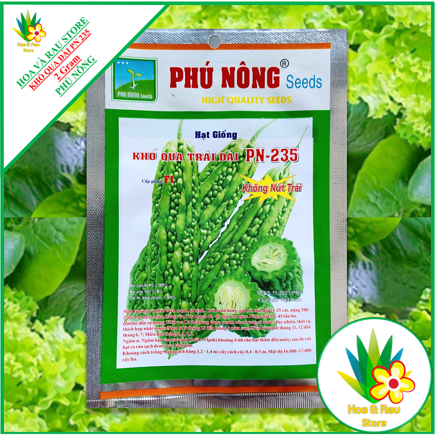Hạt giống Khổ Qua Trái Dài PN 235 - 2Gr - Phú Nông - Hoa và Rau Store ...