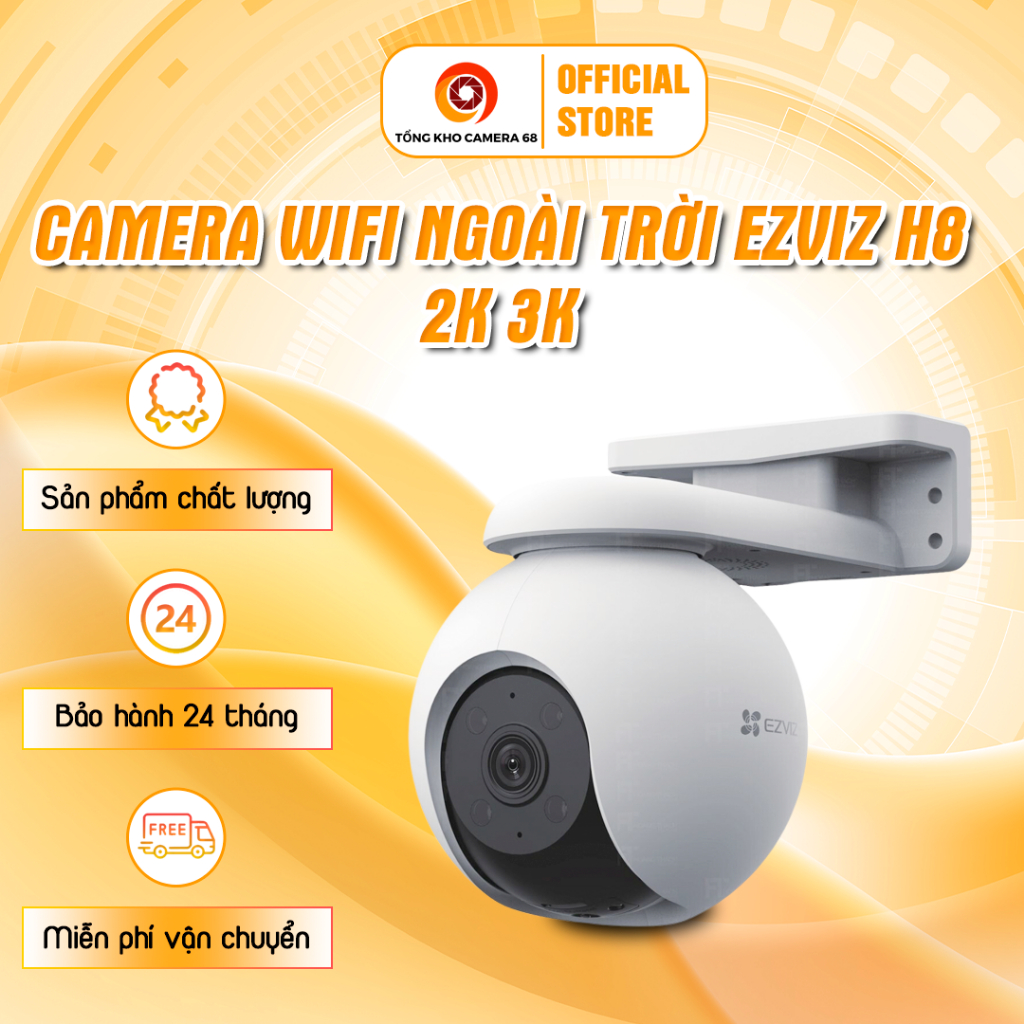Camera WIFI Ngoài Trời EZVIZ H8 2K 3K Phiên Bản 2022 Siêu Nét Xoay 360 Đàm Thoại 2 Chiều Hàng ...