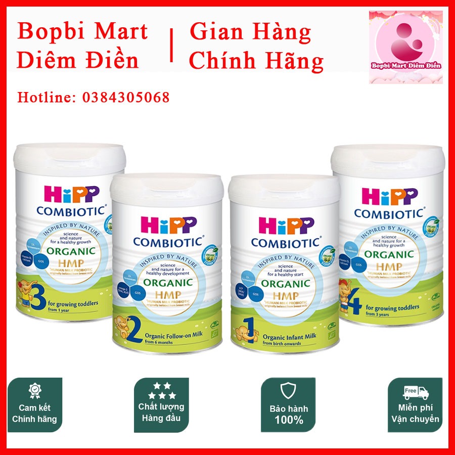 Sữa HiPP Organic HMP Mẫu Mới Số 1/2/3 Lon 350g/800g [ Cam Kết Chính Hãng ] | Shopee Việt Nam