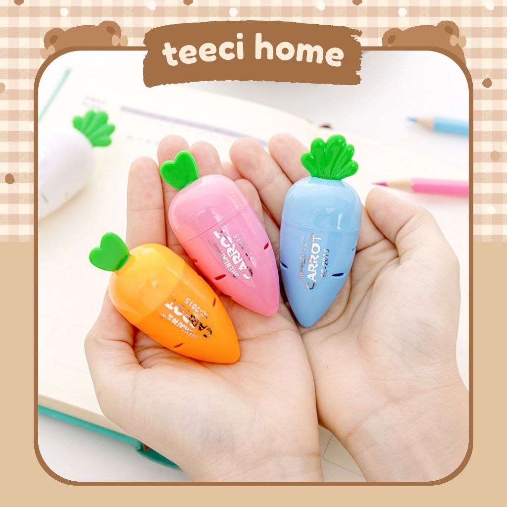 Xoáy Gọt Bút Chì Đồ Gọt Bút Lưỡi Thép Hình Củ Cà Rốt Tiện Lợi TEECI D023 | Shopee Việt Nam