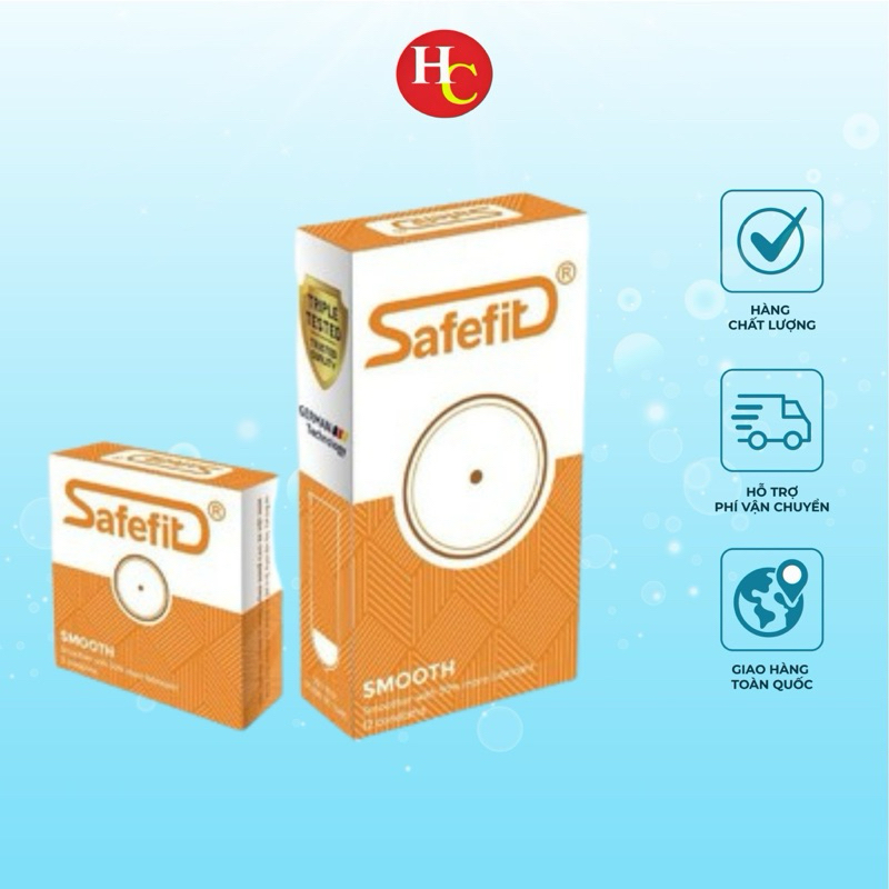 Bao cao su Safefit Smooth Hộp 3 cái - 12 cái | Shopee Việt Nam