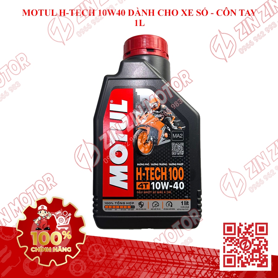 NHỚT MOTUL H-TECH 100 4T 10W40 TỔNG HỢP 100% Chính Hãng | Shopee Việt Nam
