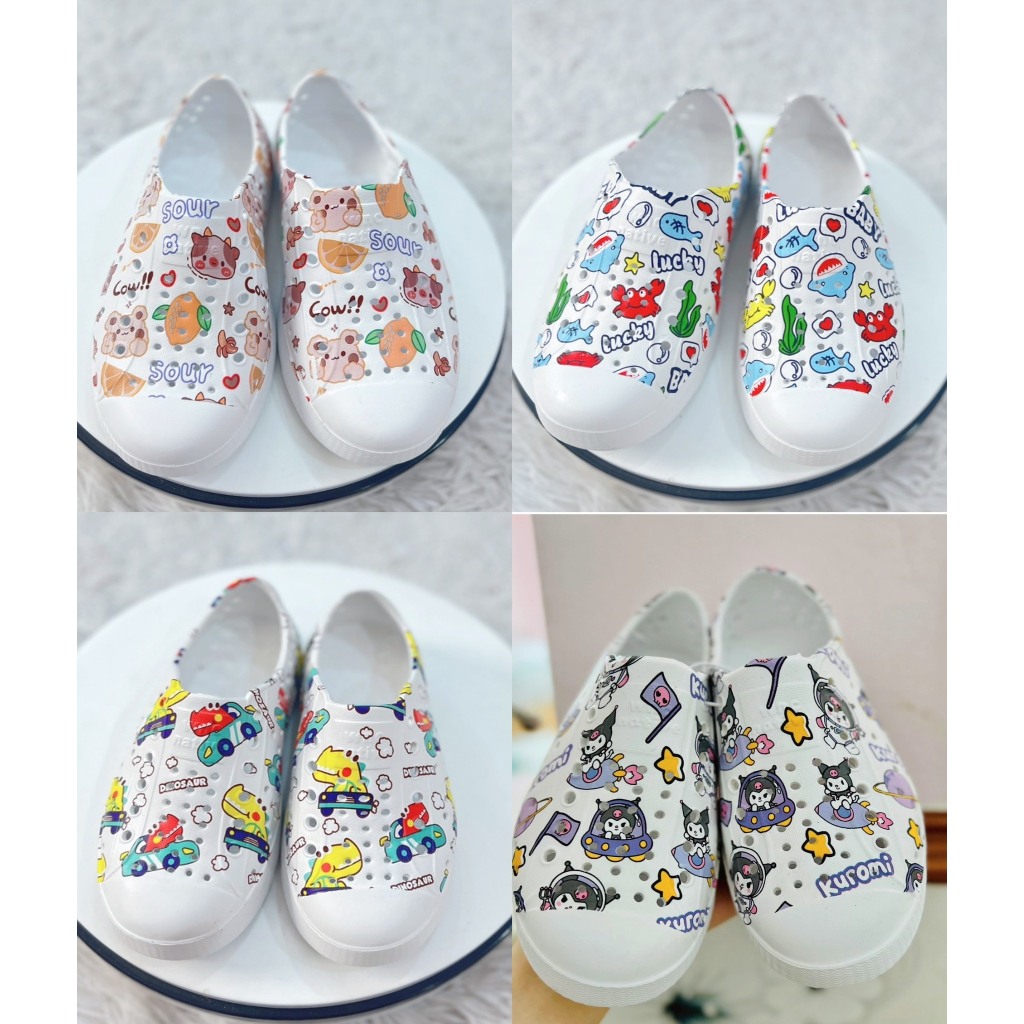 Giày nhựa đi mưa WNC Native 2023 cho bé đi mưa, đi biển, du lịch - Chất liệu nhựa siêu mềm, siêu ...