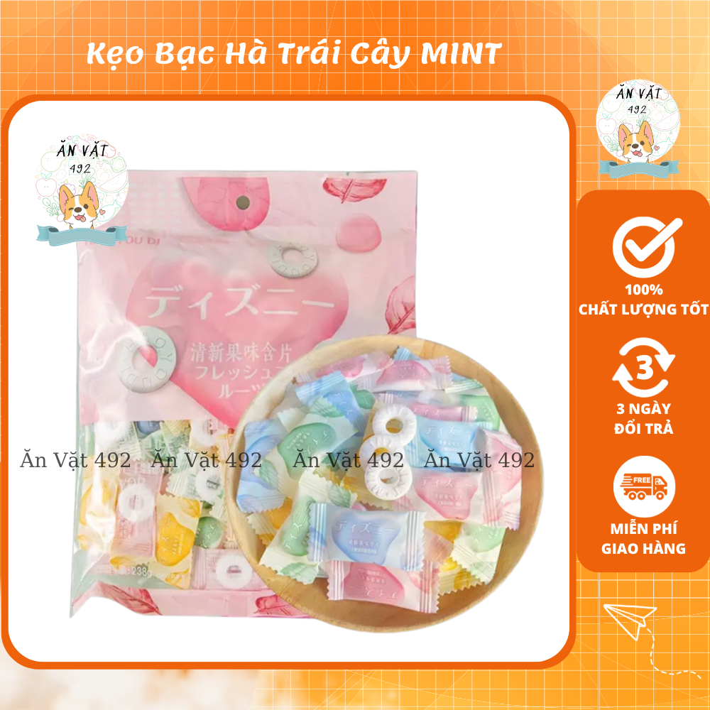 Kẹo Bạc Hà Trái Cây MINT Không Đường Thơm Miệng 238gr - Ăn Vặt 492 ...