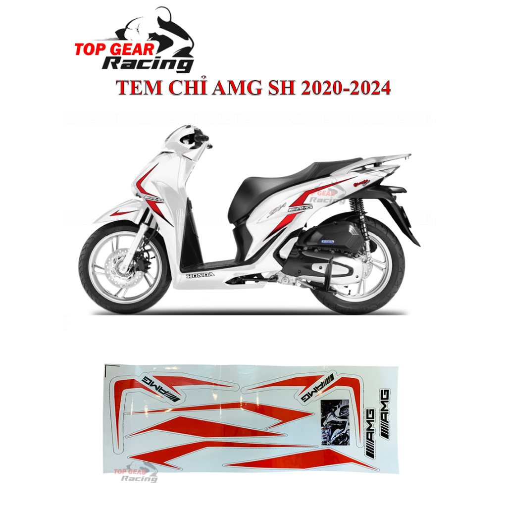 Decal Tem Rời SH 2020 - 2024 Mẫu Tem AMG | Shopee Việt Nam