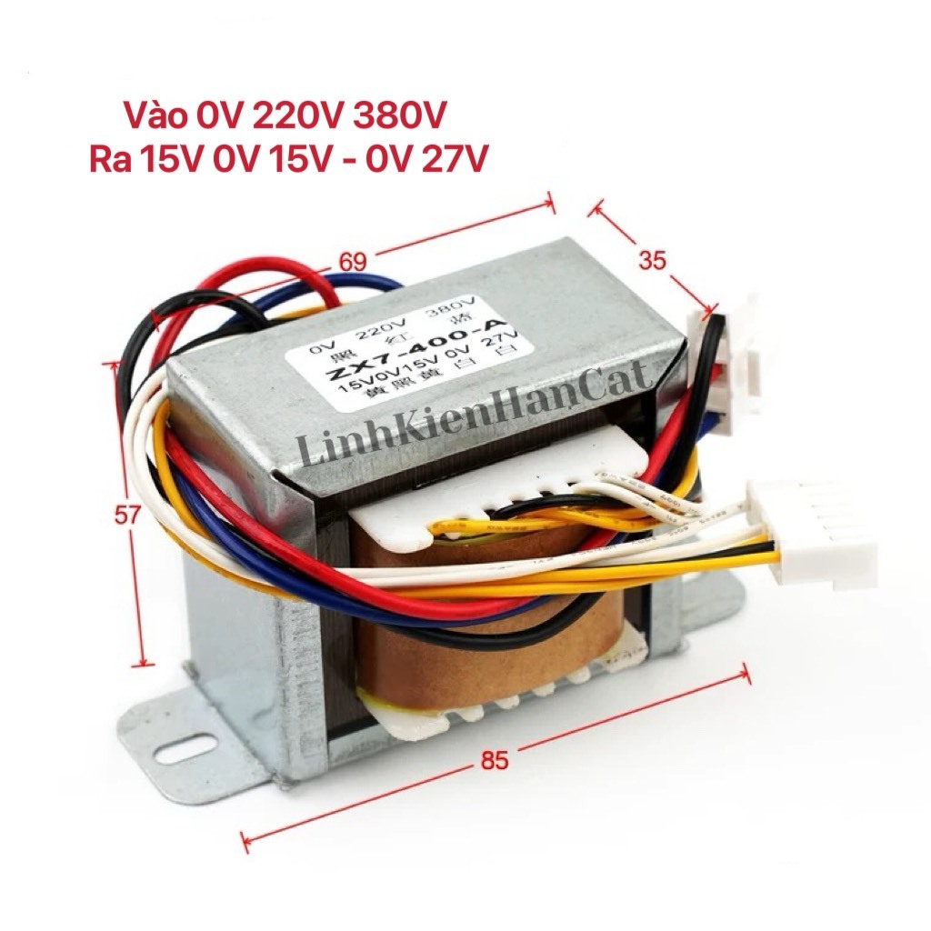 Biến Áp Nguồn Vào 0V 220V 380V Ra 15V 0V 15V - 0V 27V | Shopee Việt Nam