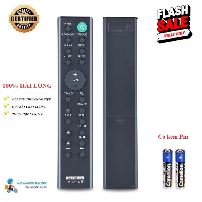 Remote Điều khiển từ xa dàn âm thanh SONY RMT-AH412U dùng cho Sony AV HT-S700RF HT-S500RF HT ...