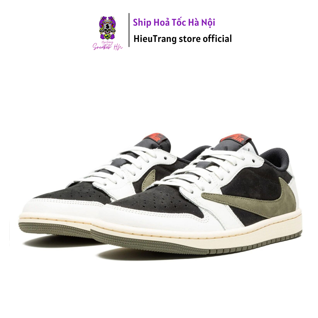 Giày Sneaker Jd1 Travis Nam Nữ Giày Jd1 Logo Ngược Xanh Rêu Green Bản ...