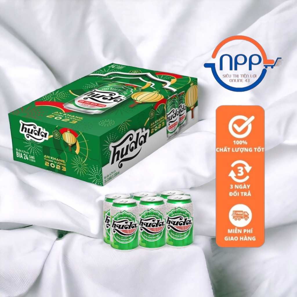 Bia Huda lon 330ml (24lon/thùng) | Shopee Việt Nam