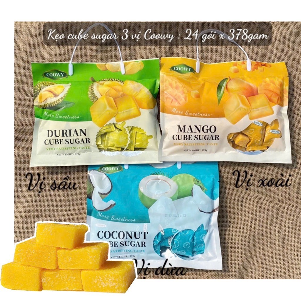 Túi Kẹo Dẻo Trái Cây Cube Sugar Coowy 378gr 3 Vị | Shopee Việt Nam