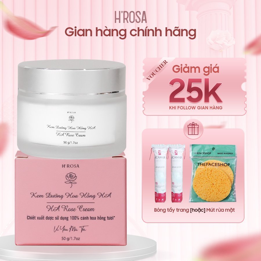 Kem dưỡng hoa hồng H'ROSA cấp ẩm và nuôi dưỡng làn da HA ROSE CREAM ...