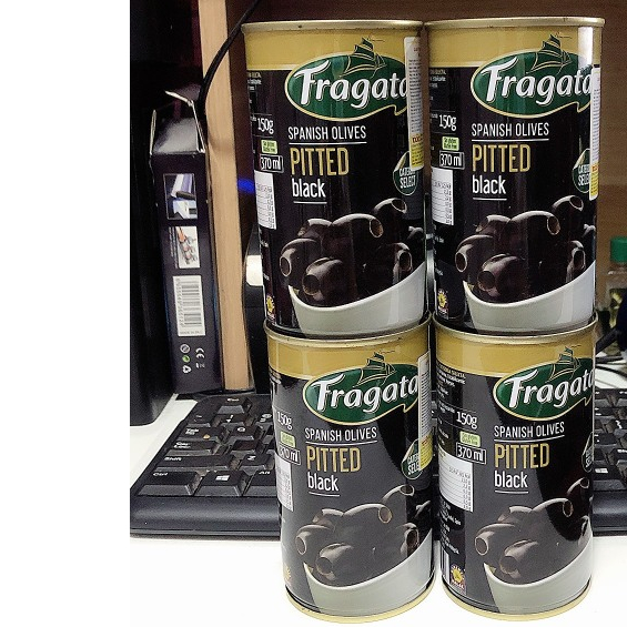 1 lon Olive trái đen tách hạt hiệu Fragata 150gr/350gr (rỉ sét viền) - Date 07/08/2026 | Shopee ...