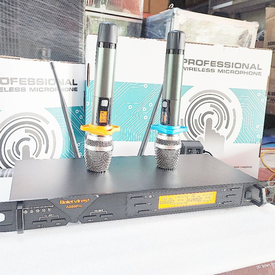 mic không dây BAIERVIRES BS 688 BAIER BS688 + BAI Ơ A889PRO A889 PRO cao cấp thông minh tự ngắt ...