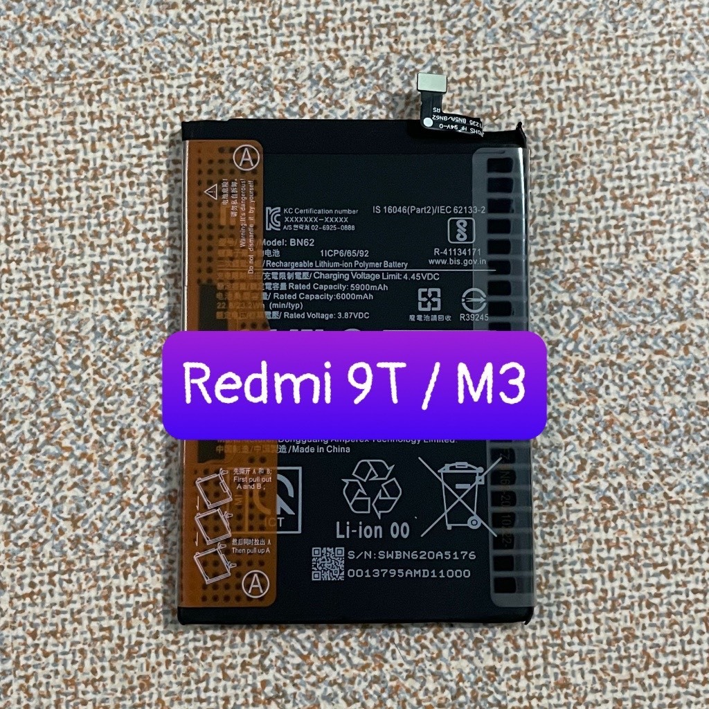 pin xiaomi Redmi 9T / Poco M3 model BN62 (zin) dung lượng 6000mAh ...