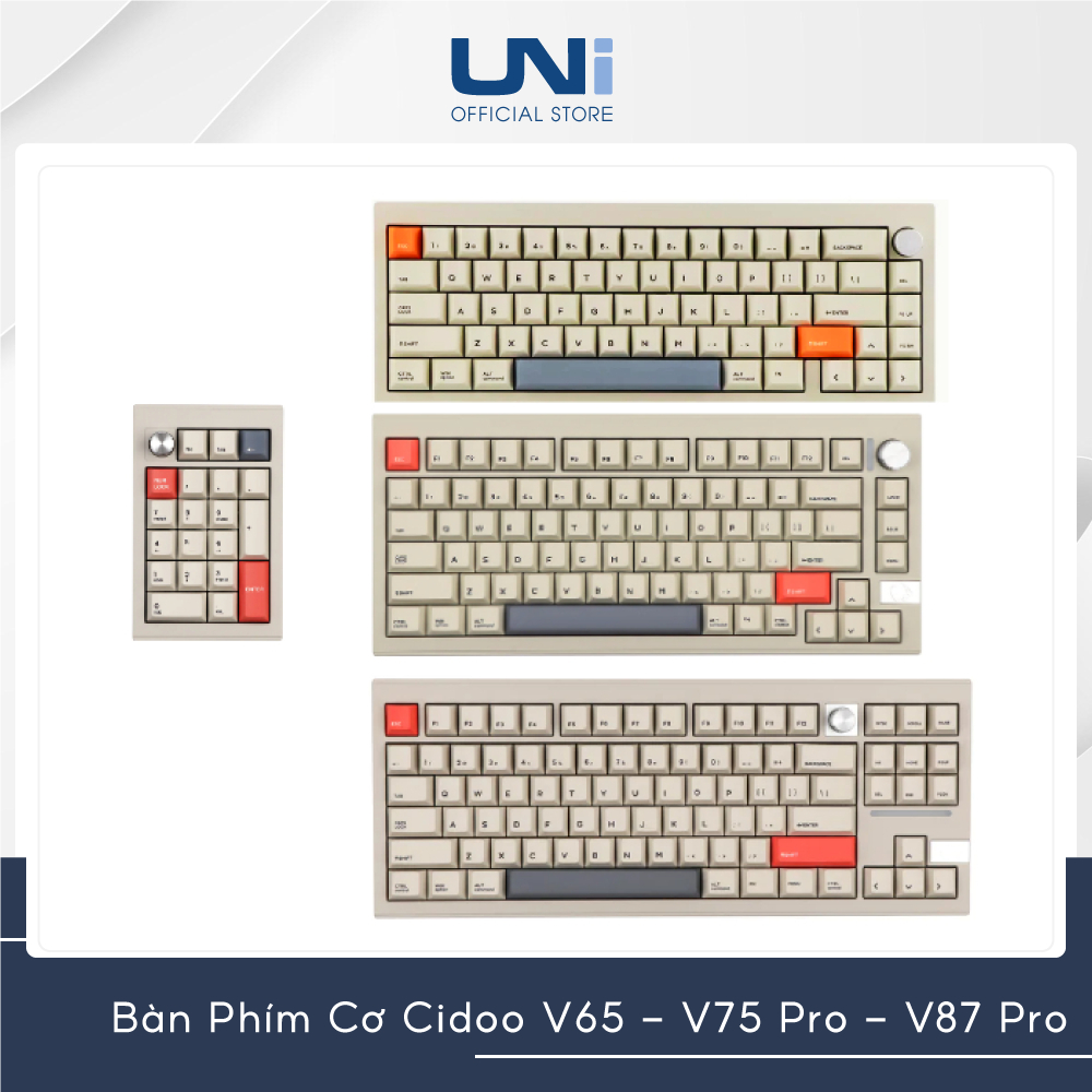 Bàn Phím Cơ Cidoo V65 - V75 Pro - V87 Pro Tri-Mode -Kit V75 Plus (Case ...