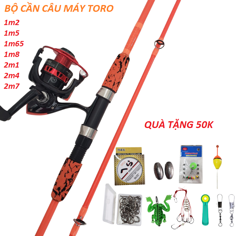 Bộ Cần Câu Máy TORO 2 Khúc Kèm Máy Và Phụ Kiện Dài Từ 1m2-2m7 | Shopee ...