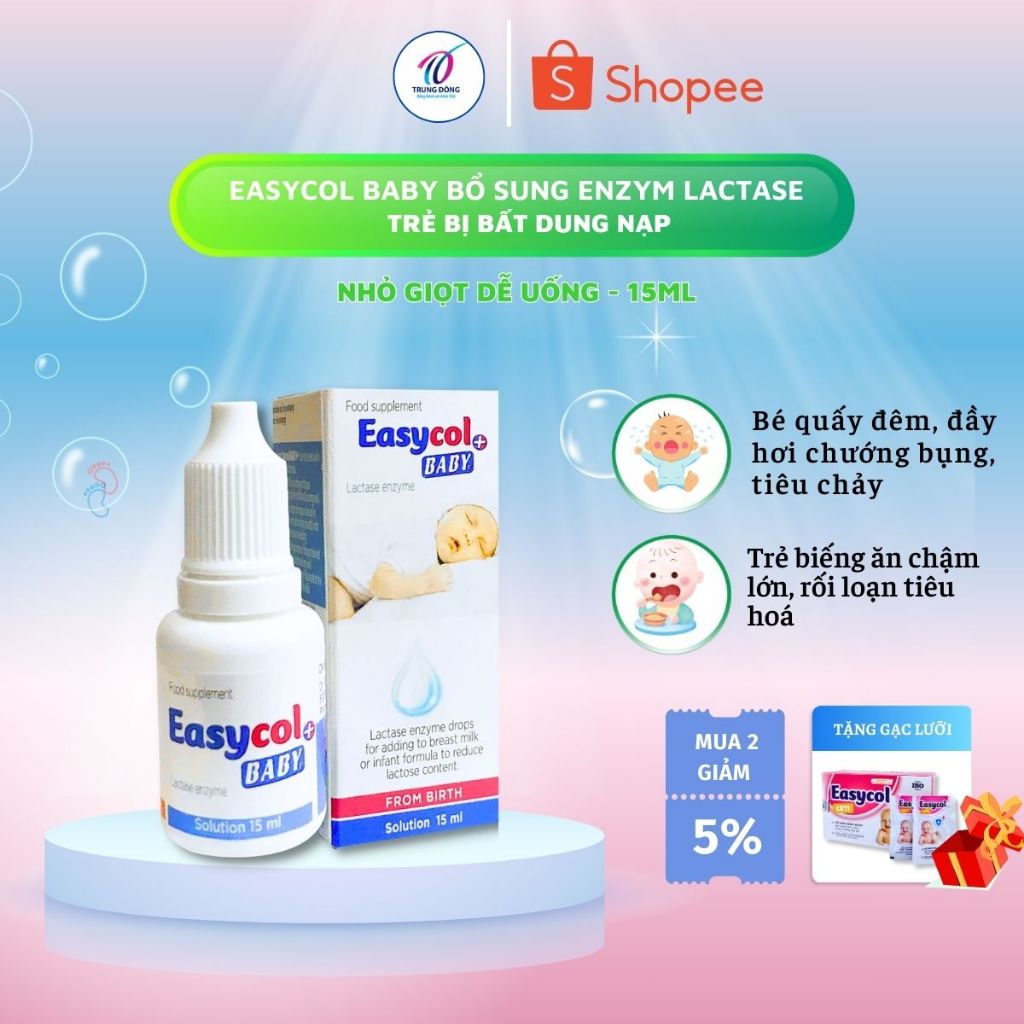 Men Enzym Lactase Easycol Baby cho trẻ bất dung nạp LACTOSE giảm khóc ...