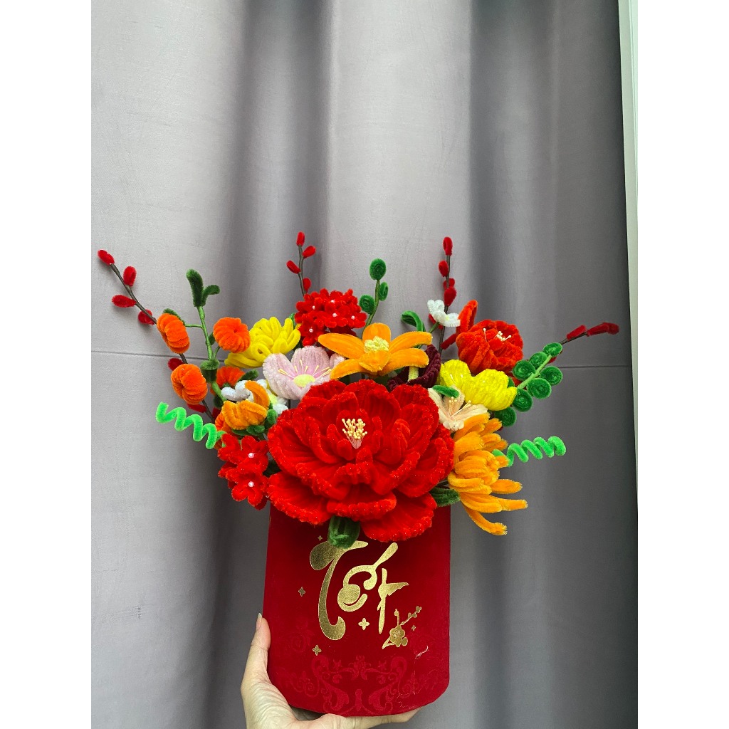 Chậu Hoa Tết Kẽm Nhung - Handmade | Shopee Việt Nam